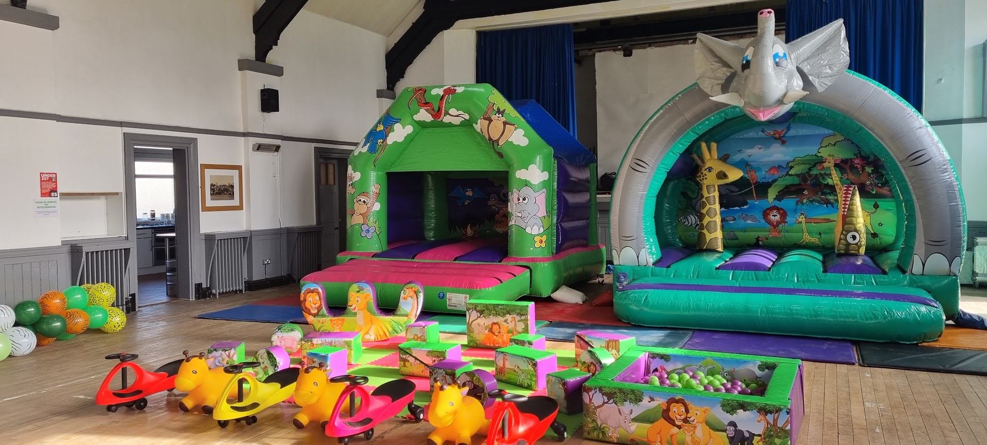 Large jungle Themed Party Package Hire - Born 2 Bounce