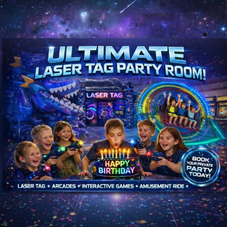 80 minute Laser Tag/Arcade Party Room - Hire in AL | Bouncers ...