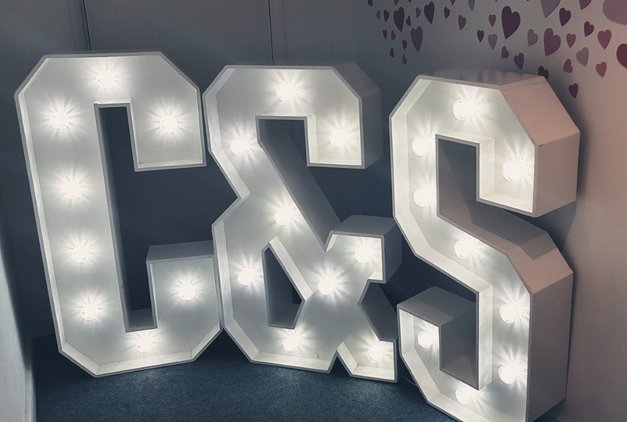 Your Initials Illuminated Letters - Bouncy Castle Hire in Bishops ...