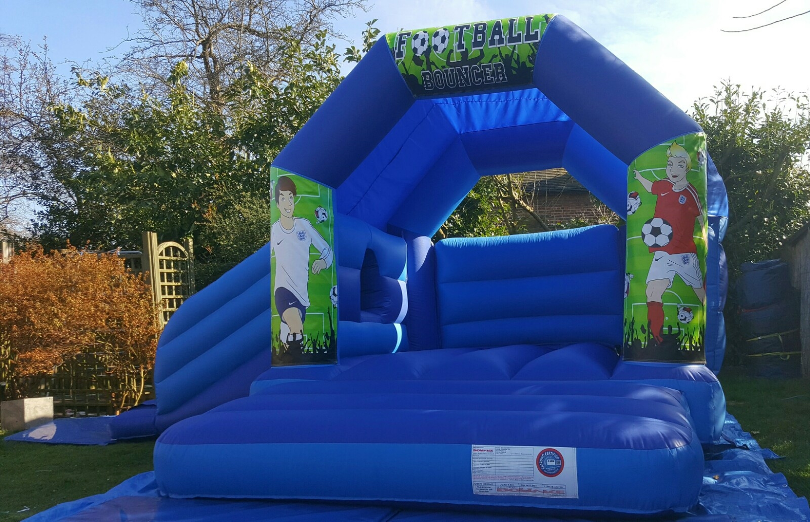 FOOTBALL BOUNCY CASTLE 16FT vs 15ft - Bouncy Castle Hire, Soft Play ...