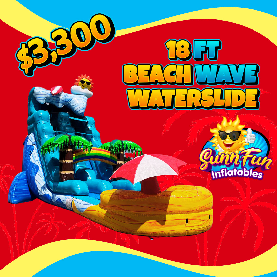 18 FT Beach Wave Waterslide (CWS18-WBF) - Inflatables Sales in USA ...