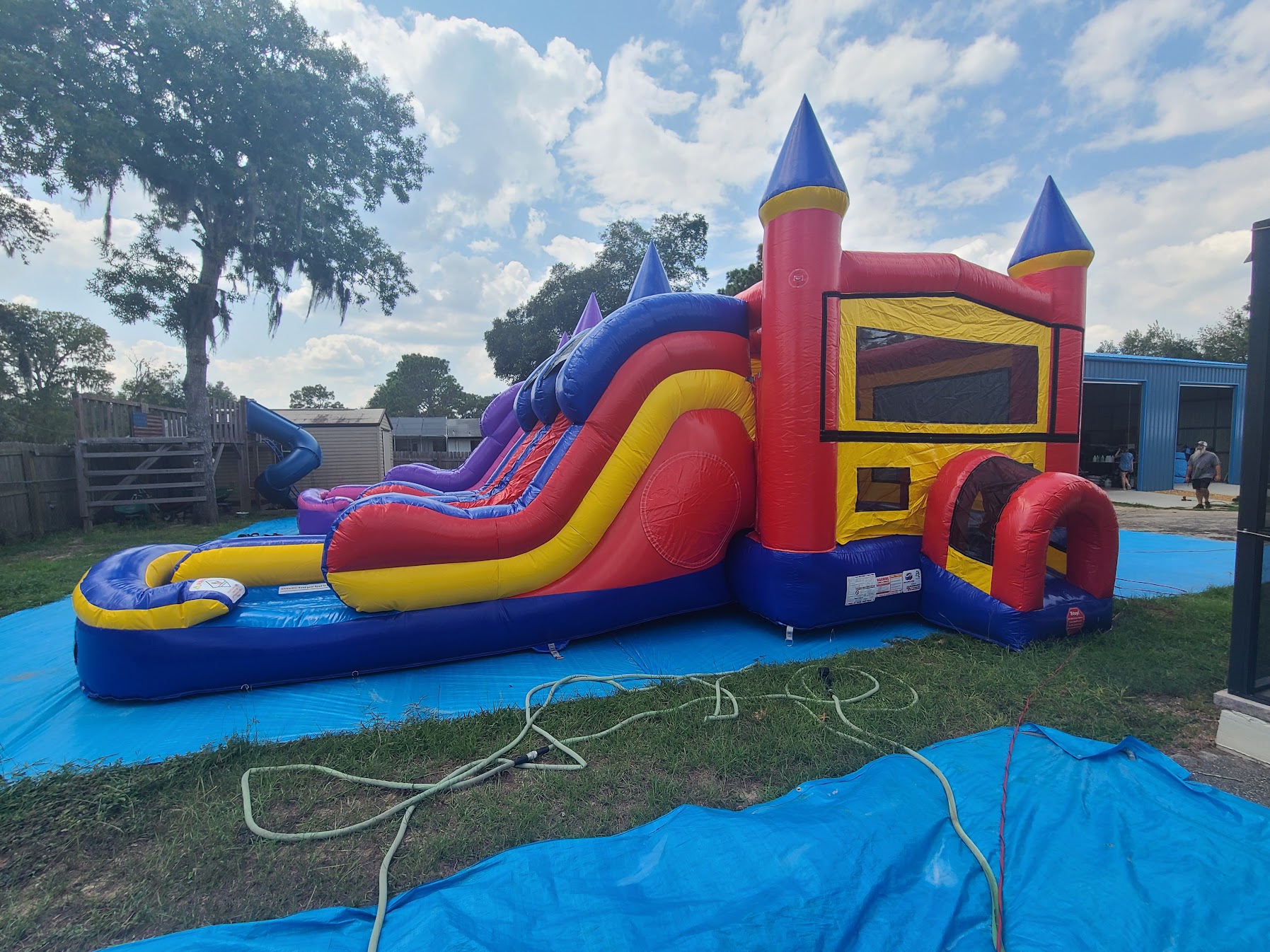 Classic Castle Double Lane Combo Wet/Dry - Party and Inflatable Rentals ...