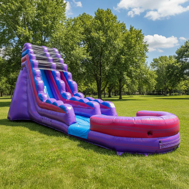 20ft Purplish Water Slide W/ XL Pool - Bounce House & Water Slide ...