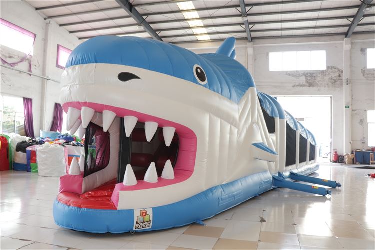 53ft Shark Obstacle Course - Hire in Co Westmeath | ABC Bouncy Castles