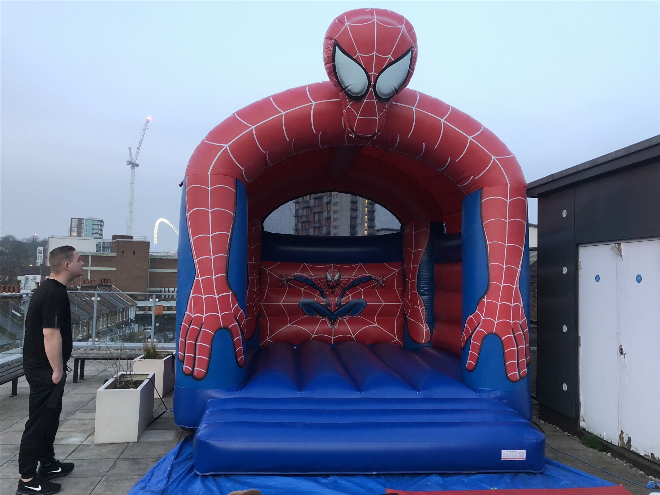 12ft x12ft Spider-Man Themed bouncy castle