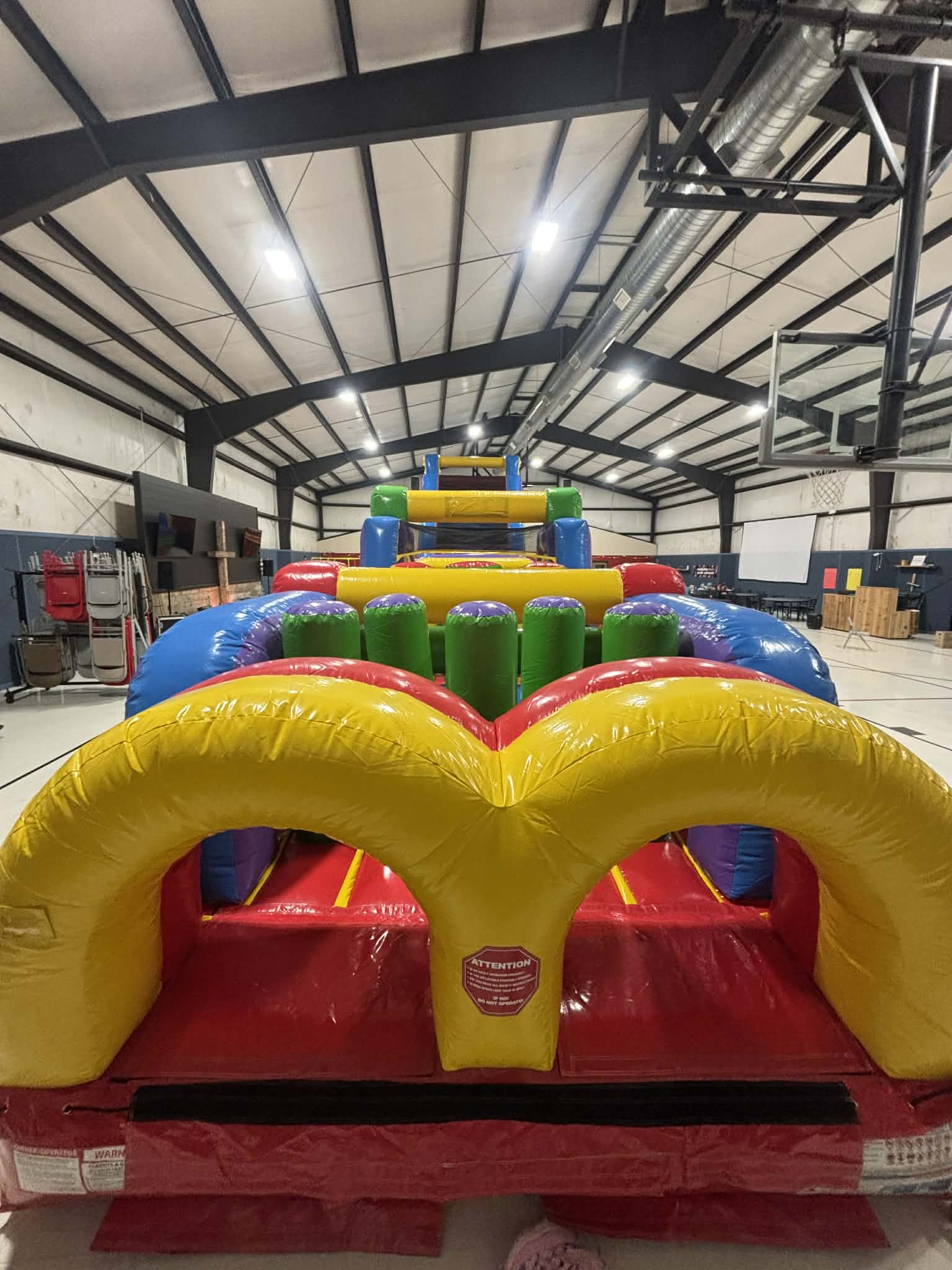 80-foot Retro Rock-Climbing Obstacle Course - Inflatable and Amusement ...