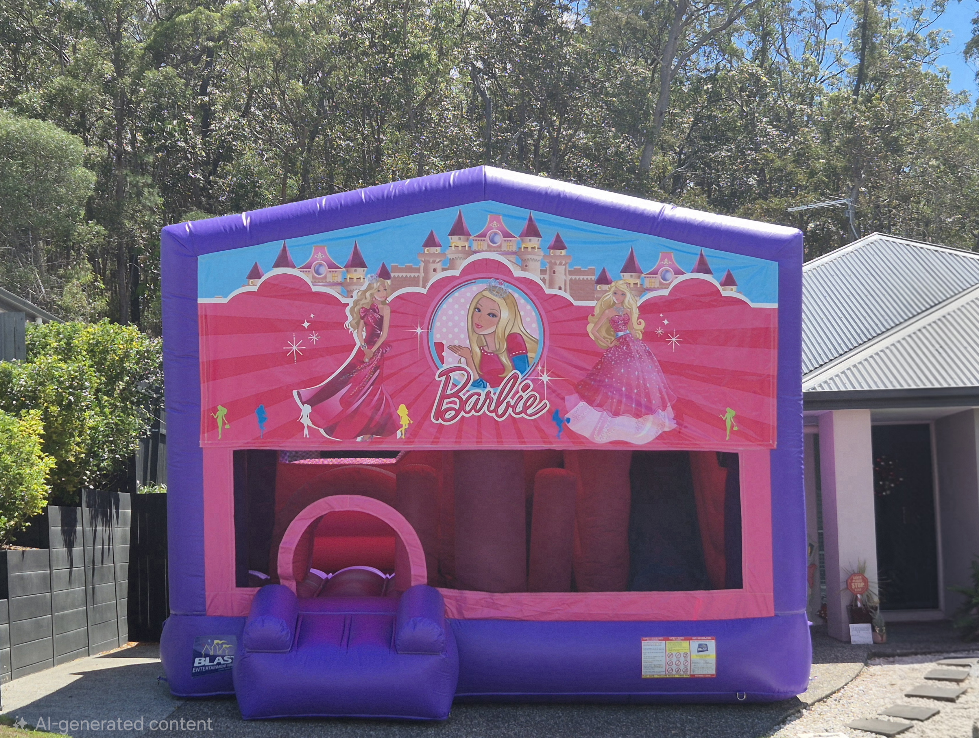 Pink & Purple Barbie Jumping Castle Hire | Gold Coast & Tweed