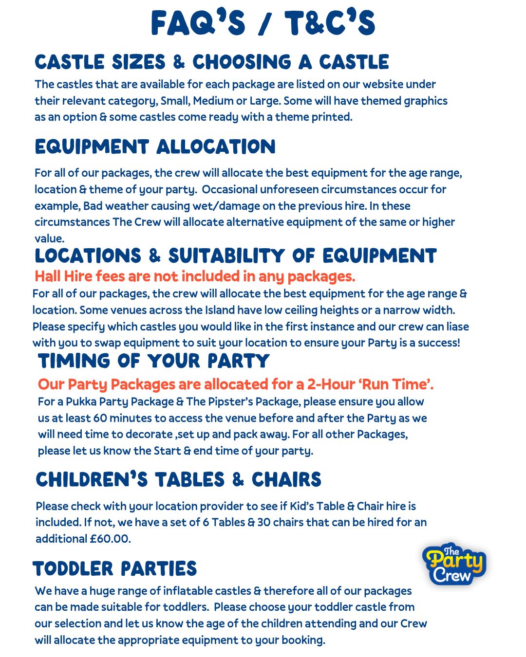 ALL Locations - Party Packages 2025 - Bouncy Castle, Party Hire ...