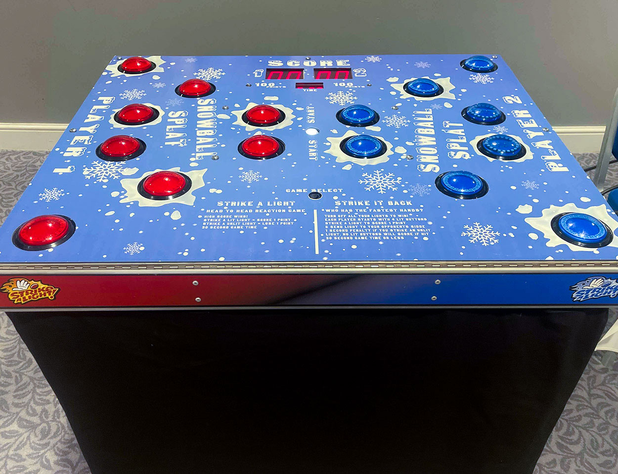 Snowball Splat Strike a Light Hire UK