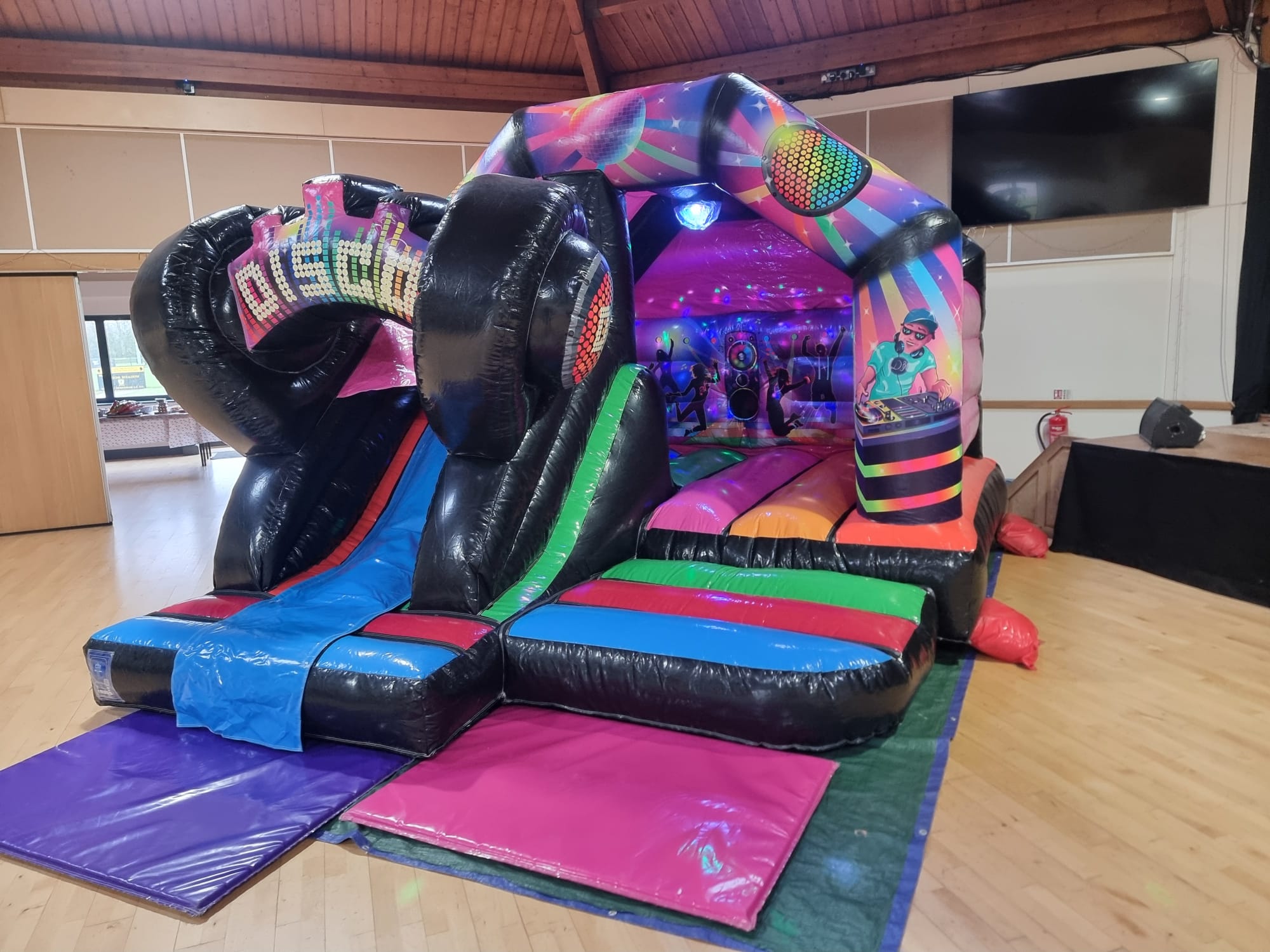 15 x 12 3D Disco Themed Castle (DISCO READY) - Hire in Ipswich ...