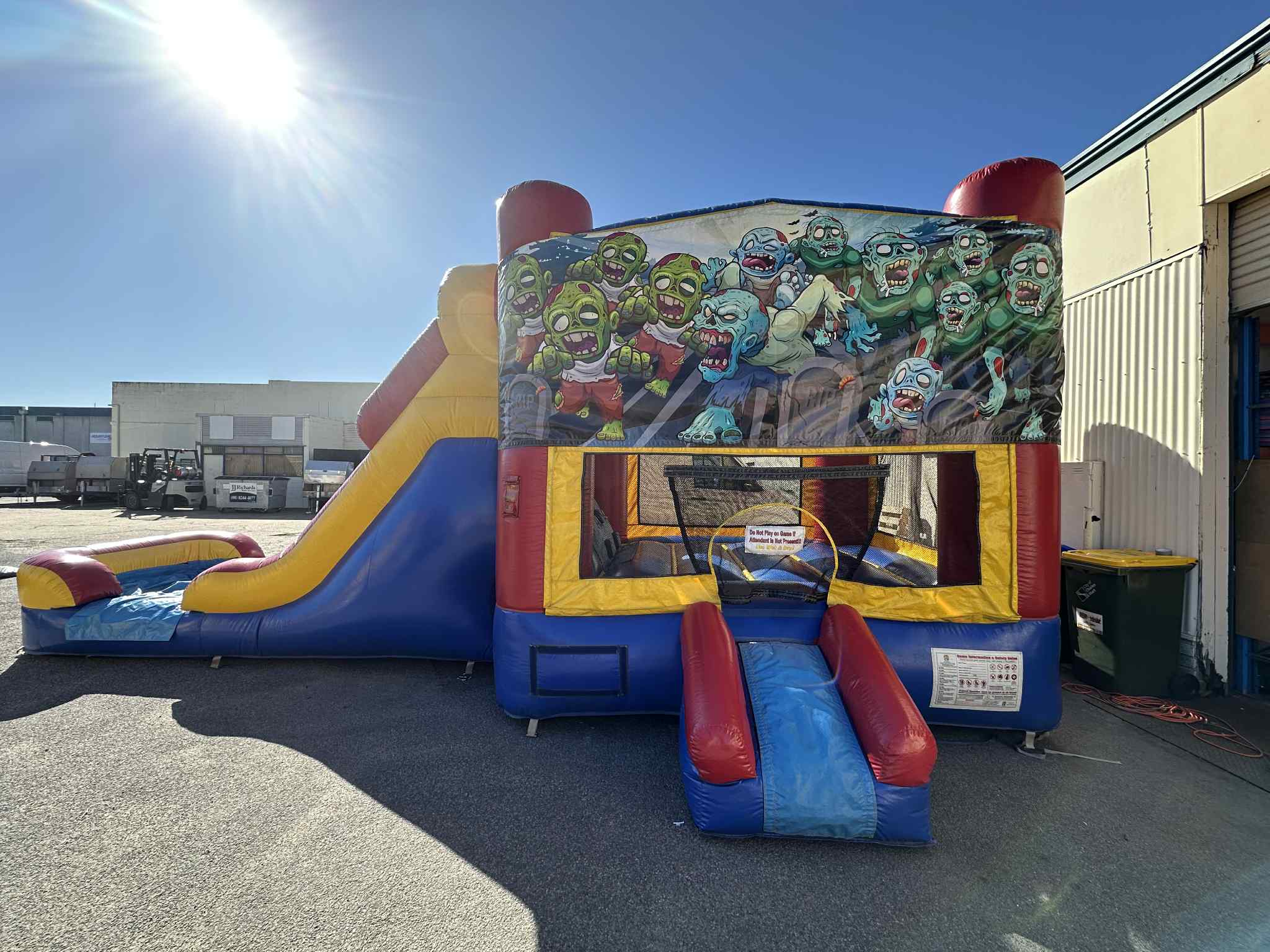Zombie Wet/Dry Combo Bouncy Castle Hire Adelaide