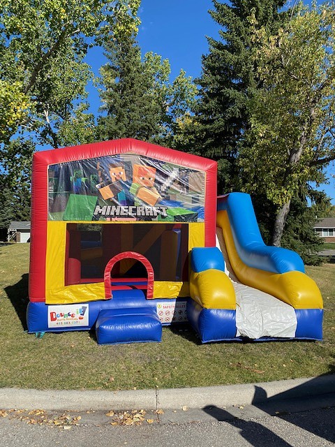 MineCraft Combo bouncer - Hire in Calgary | Bounce it! Party Rentals