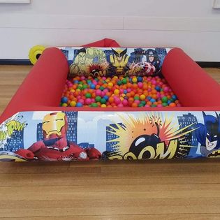 6ft x 6ft Superhero Inflatable Ball pit - Hire in Newbury, Reading ...