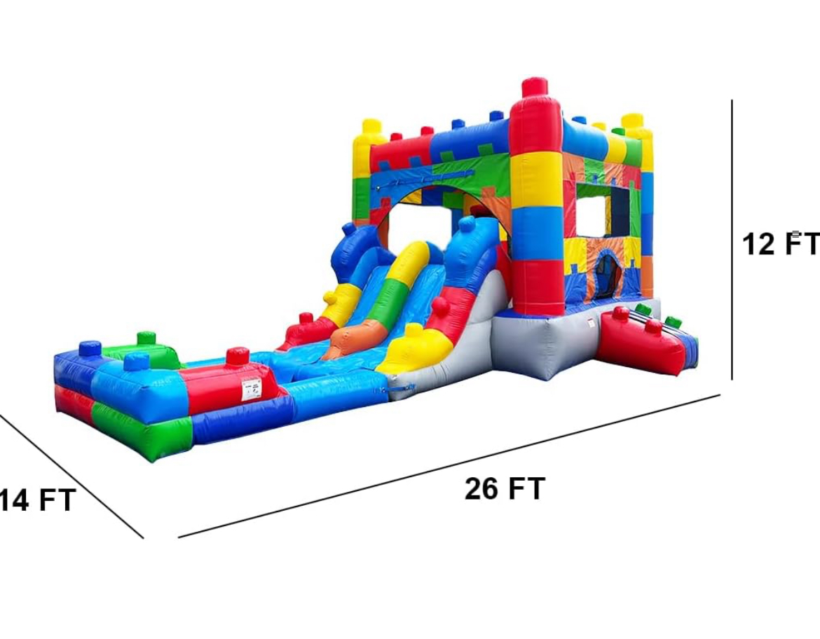 Lego Bounce House Combo - Bounce House Rentals & Water Slide Rentals in ...