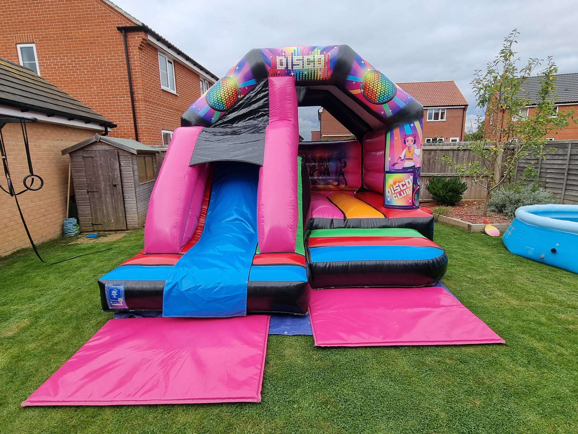 15 x 12 Disco Themed Front Slide - Hire in Ipswich | BounceBack Inflatables