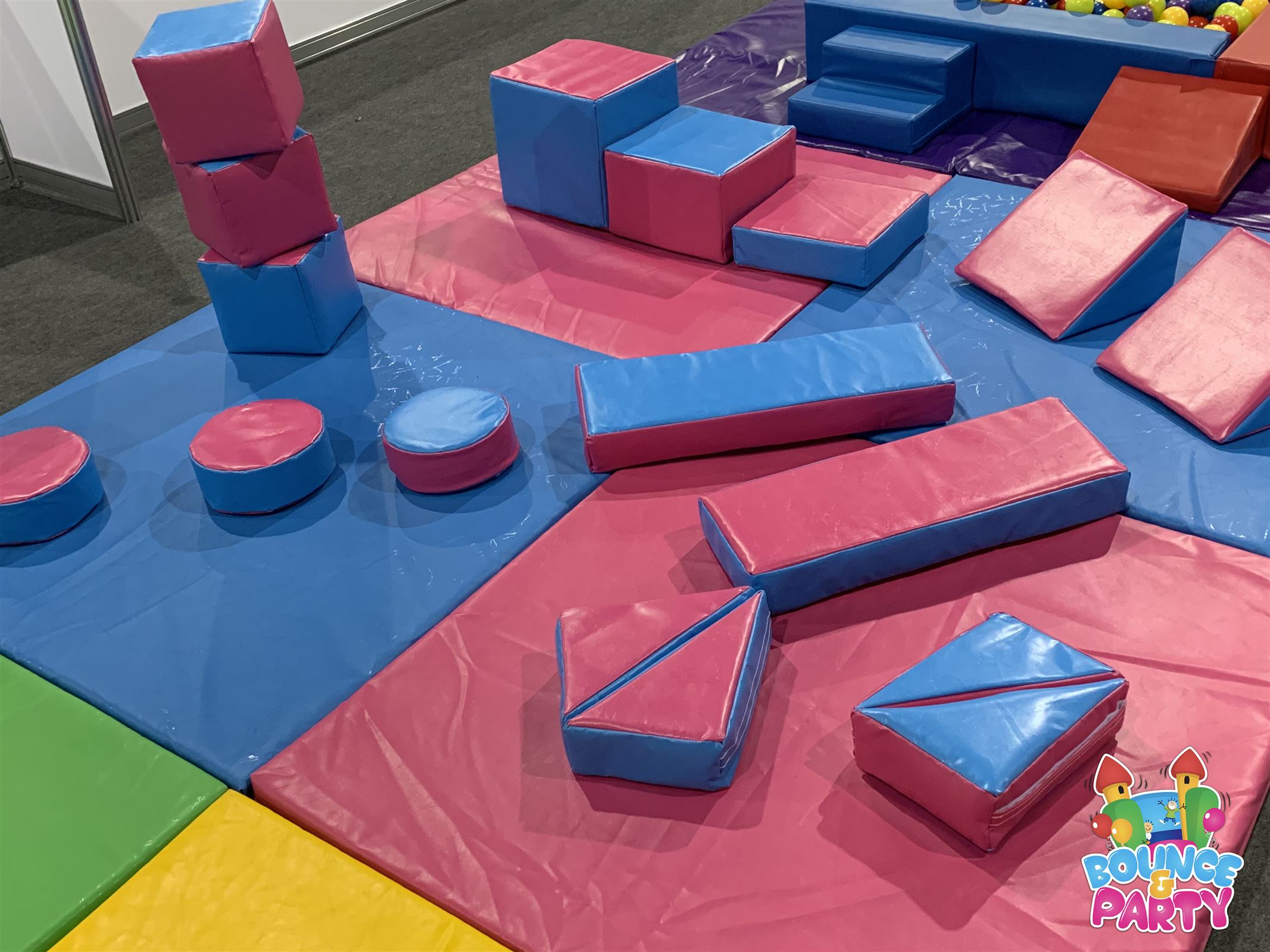 Pink & Blue Soft Play Setup & Ball Pool - Bouncy Castles, Magic Shows ...