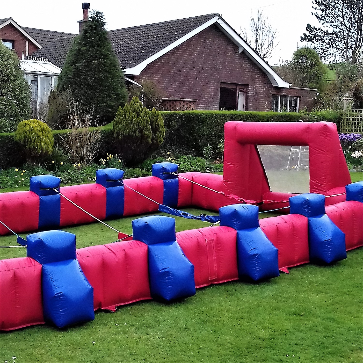 40ft x 18ft Human Table Football Inflatable Game - Bouncy Castle Hire ...