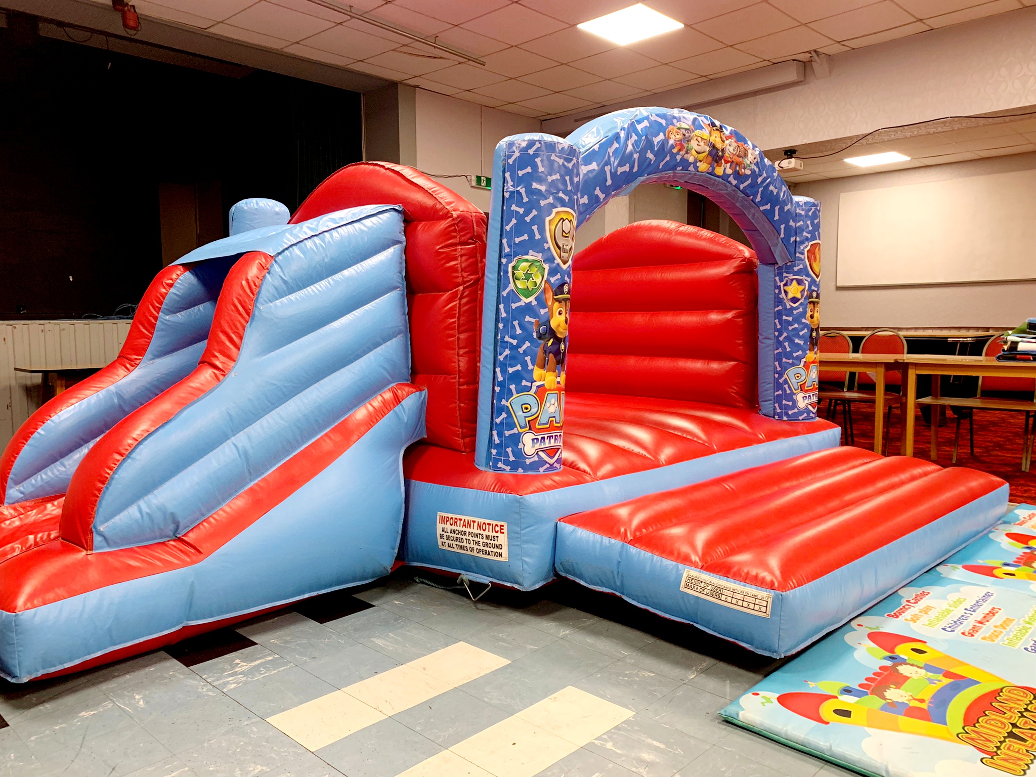 Paw Patrol Bounce and Slide Combo Bouncy Castle (12x10ft) - Bouncy ...