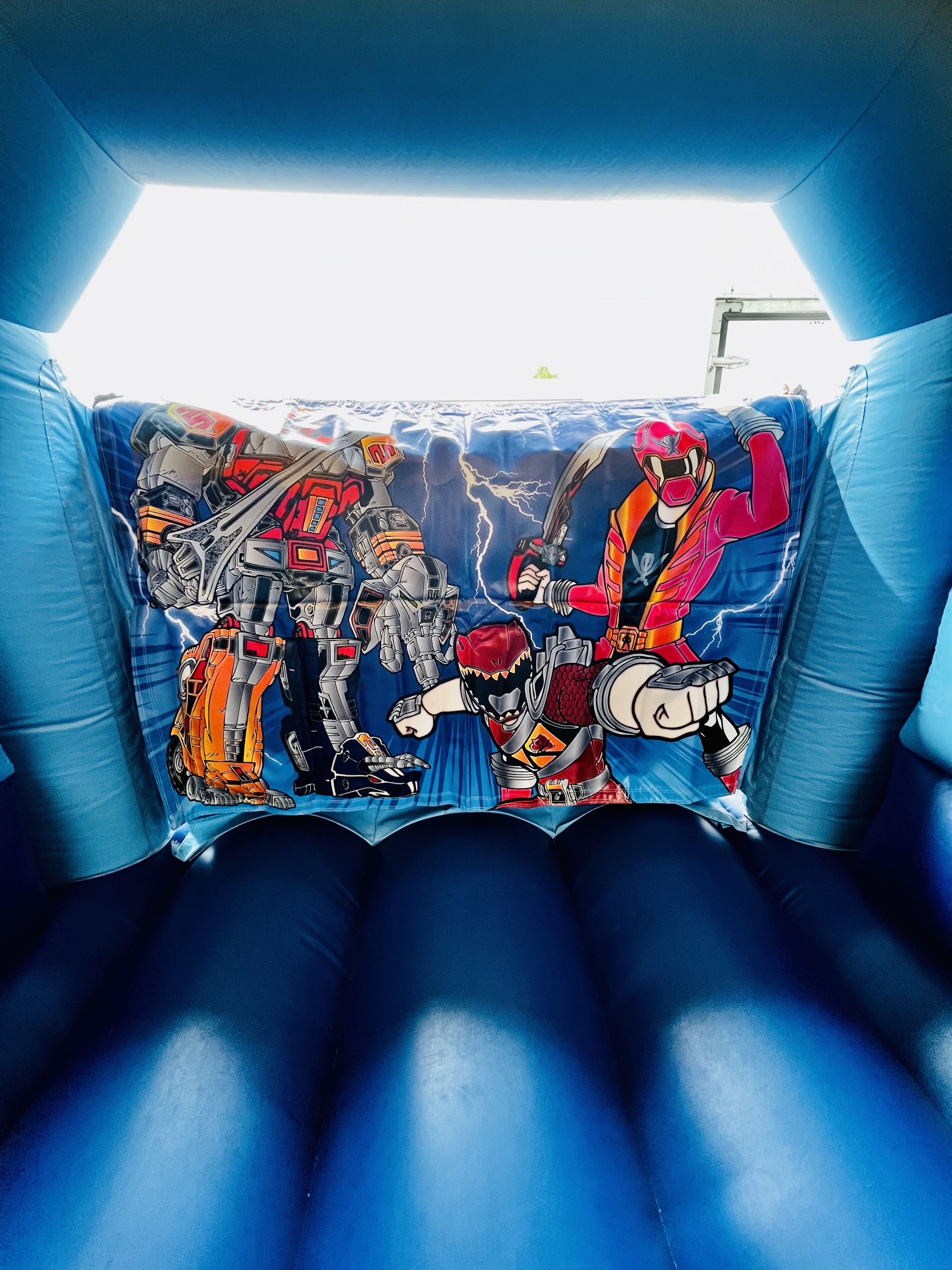 Power Rangers Castle Bouncy Castle Hire Scunthorpe | With Rain Cover