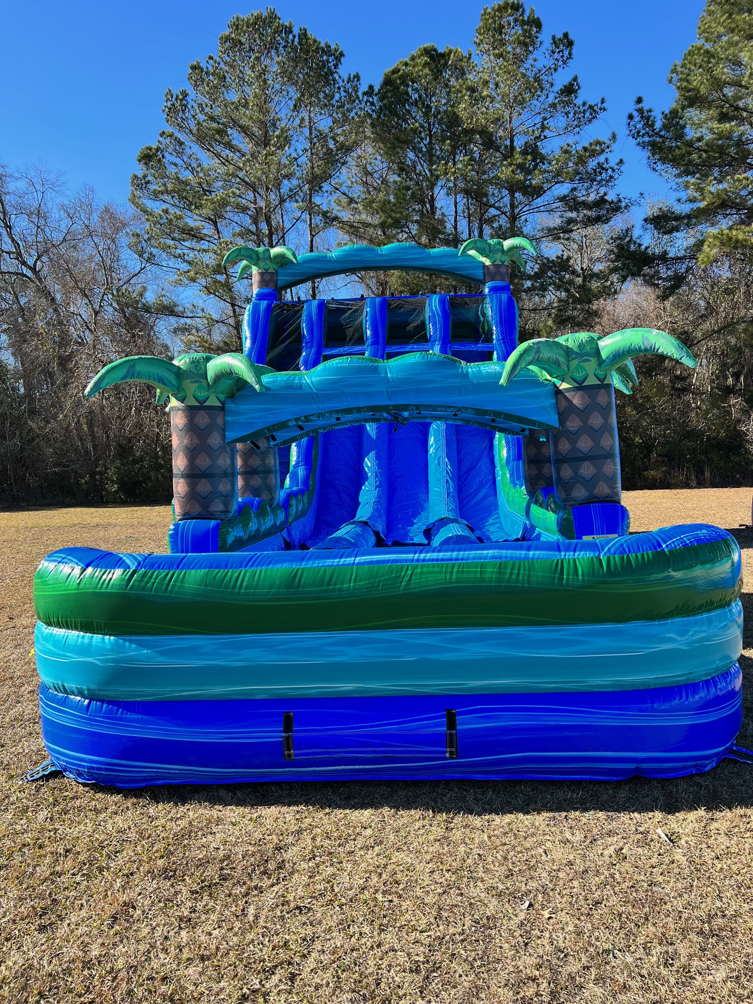 20ft Island Drop TRIPLE Lane Waterslide with Slip & Slide - Rentals in ...