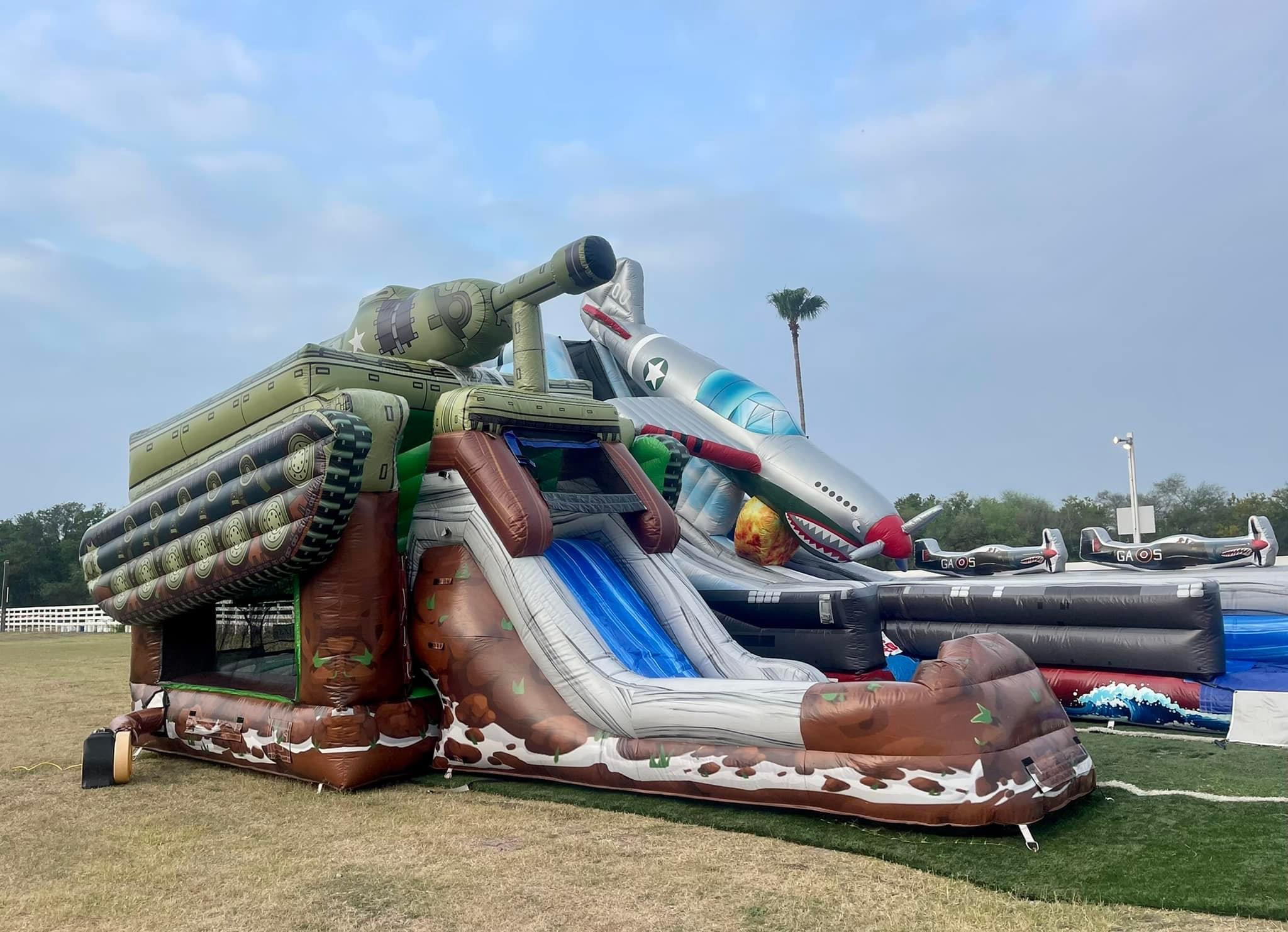 TOP GUN MILITARY TANK SLIDE COMBO - party equipment rental service in ...