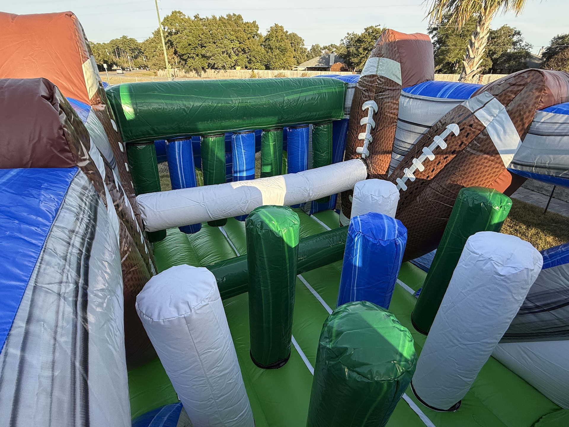 End Zone Dual Lane Obstacle Course (WET or DRY) - Bounce House Hire in ...