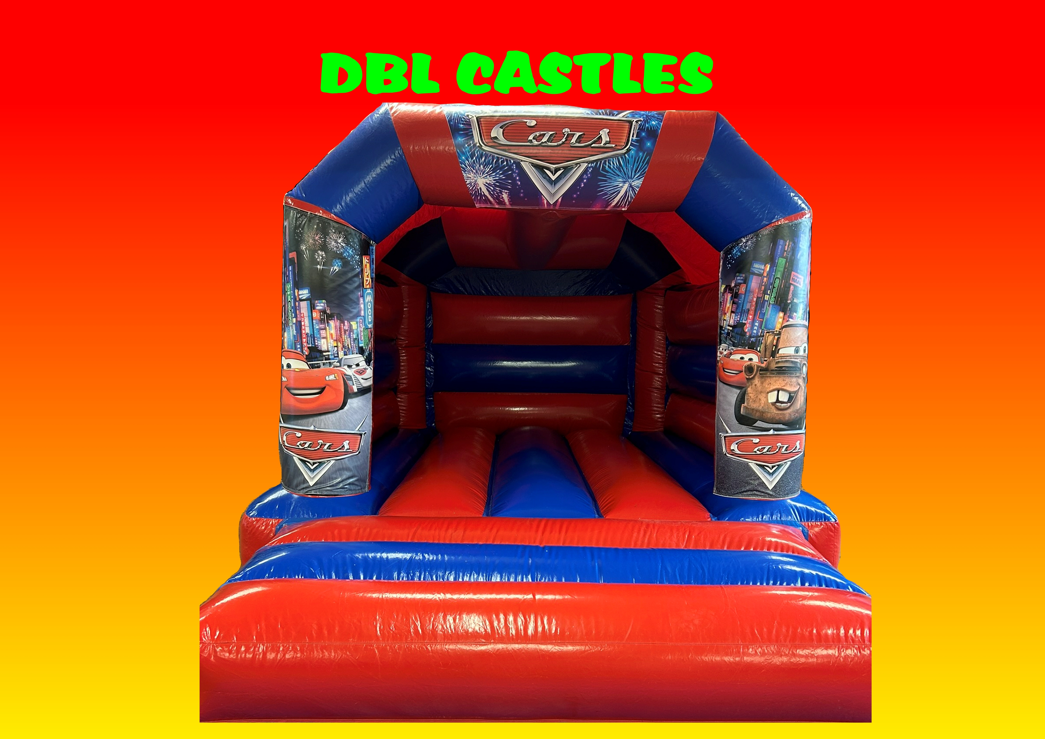 Cars themed castle - Bouncy Castle Hire & Rodeo Bull Hire in Bury St ...
