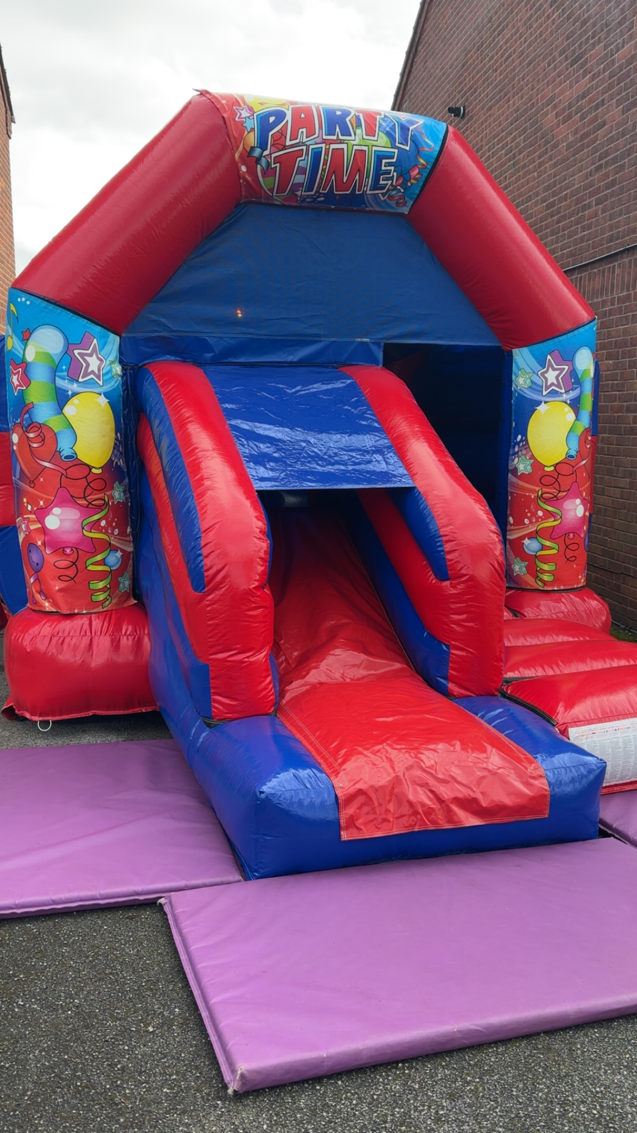 Party time slide combi hire in Nottingham - no deposit required