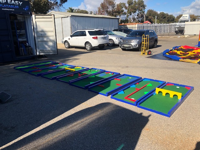 Great Value Wooden Mini Golf Course Hire in Adelaide for Events & OSH