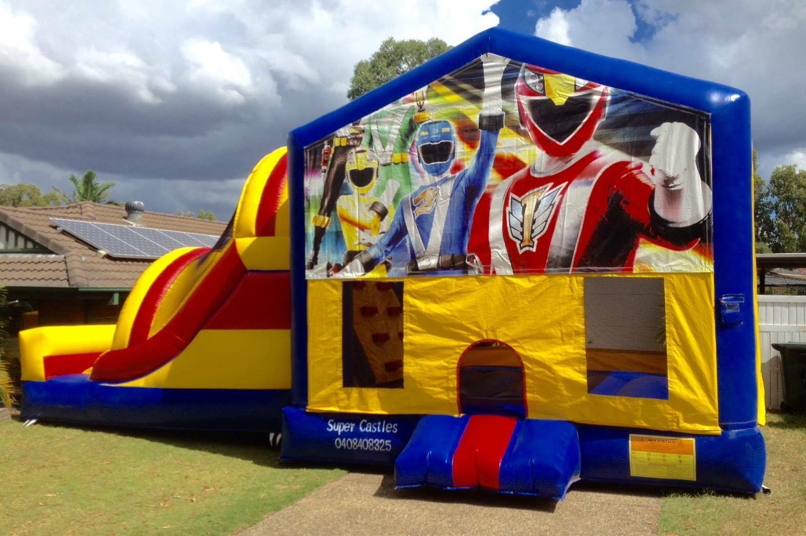 Power Rangers Large Banner Castle - Jumping Castle Hire Brisbane ...