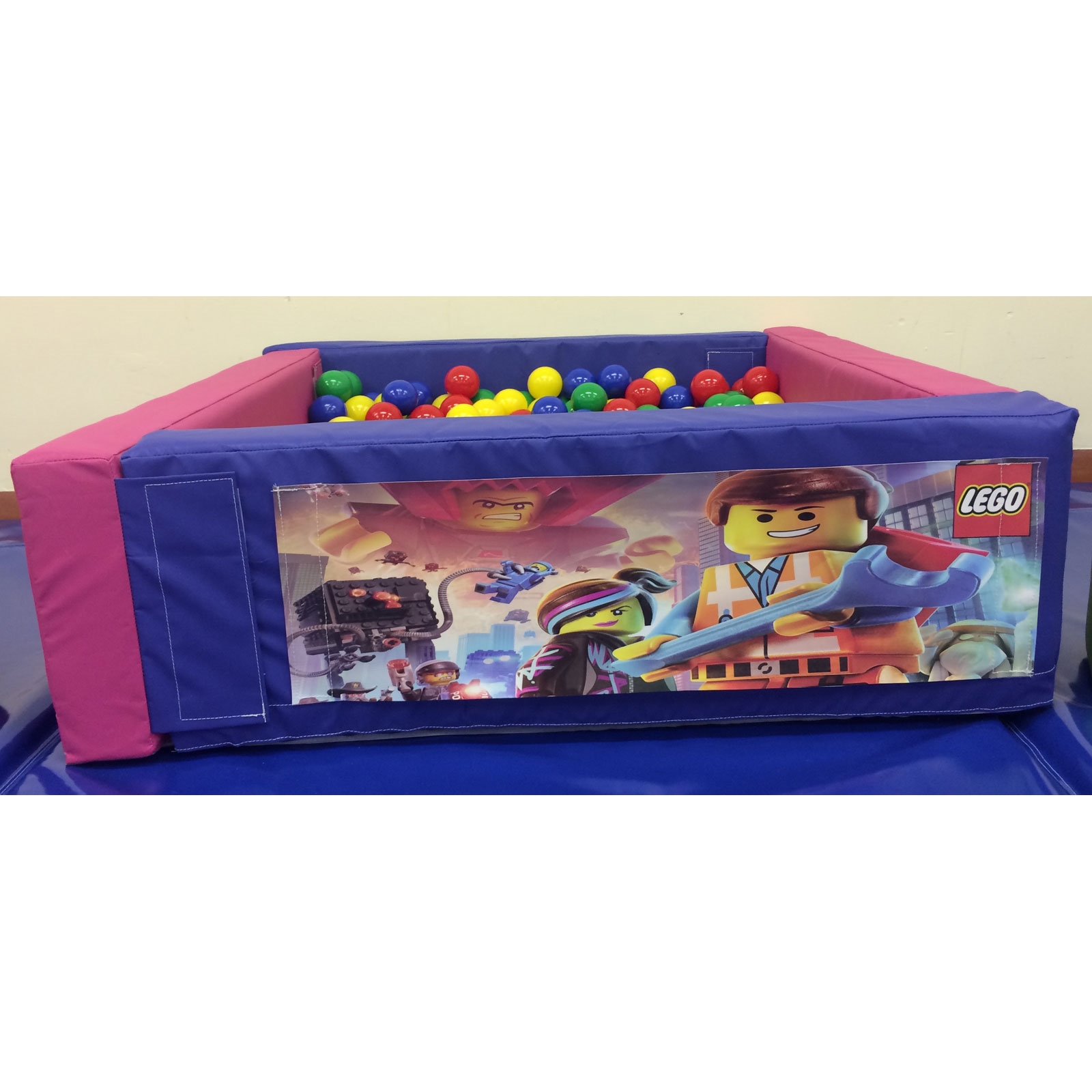 Lego® Themed Soft Play, Ball Pit, and Blue Soft Play Mat - Bouncy ...