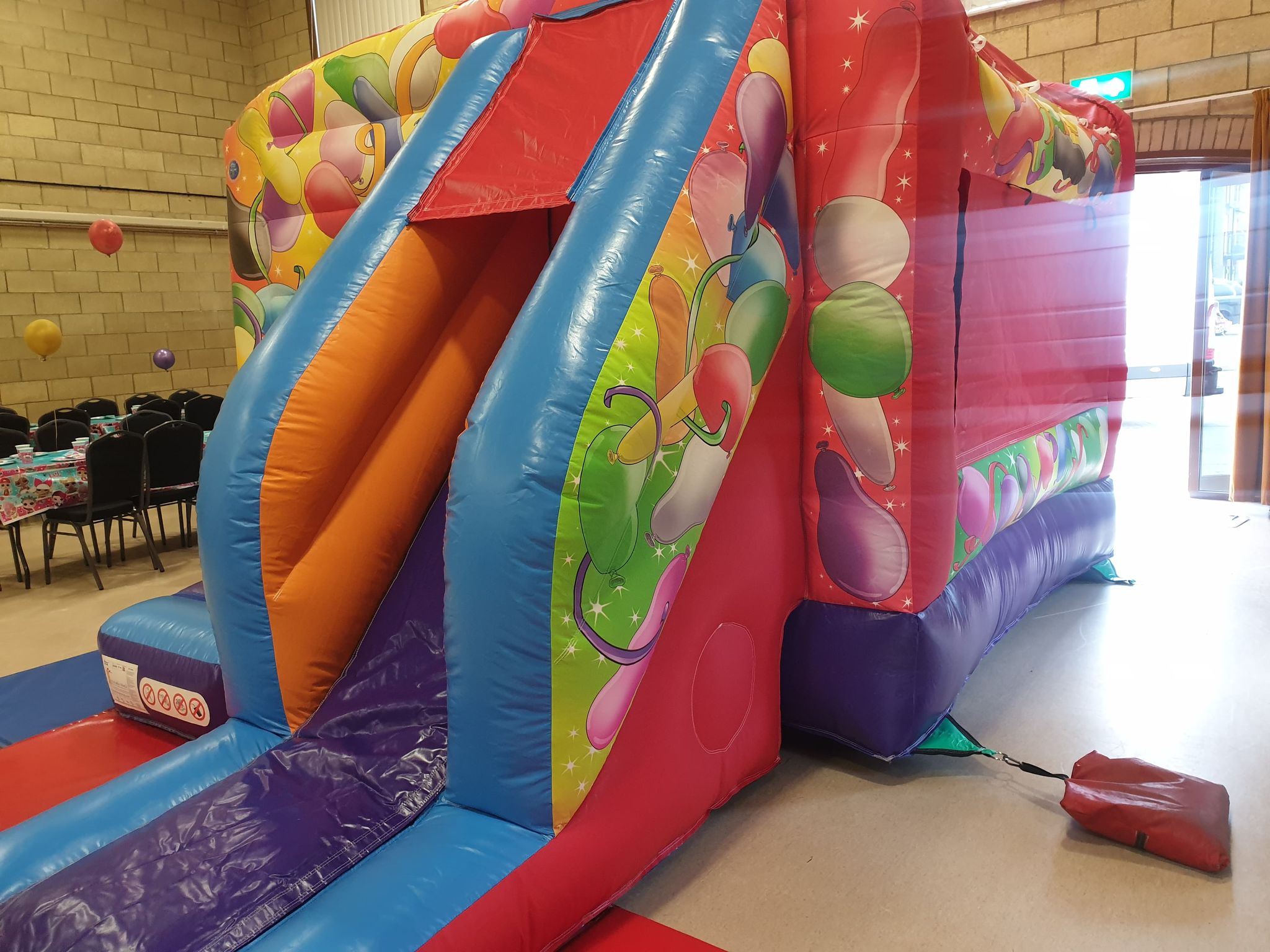 Party Disco Bouncy Castle with Front Slide - Bouncy Castle Hire in ...
