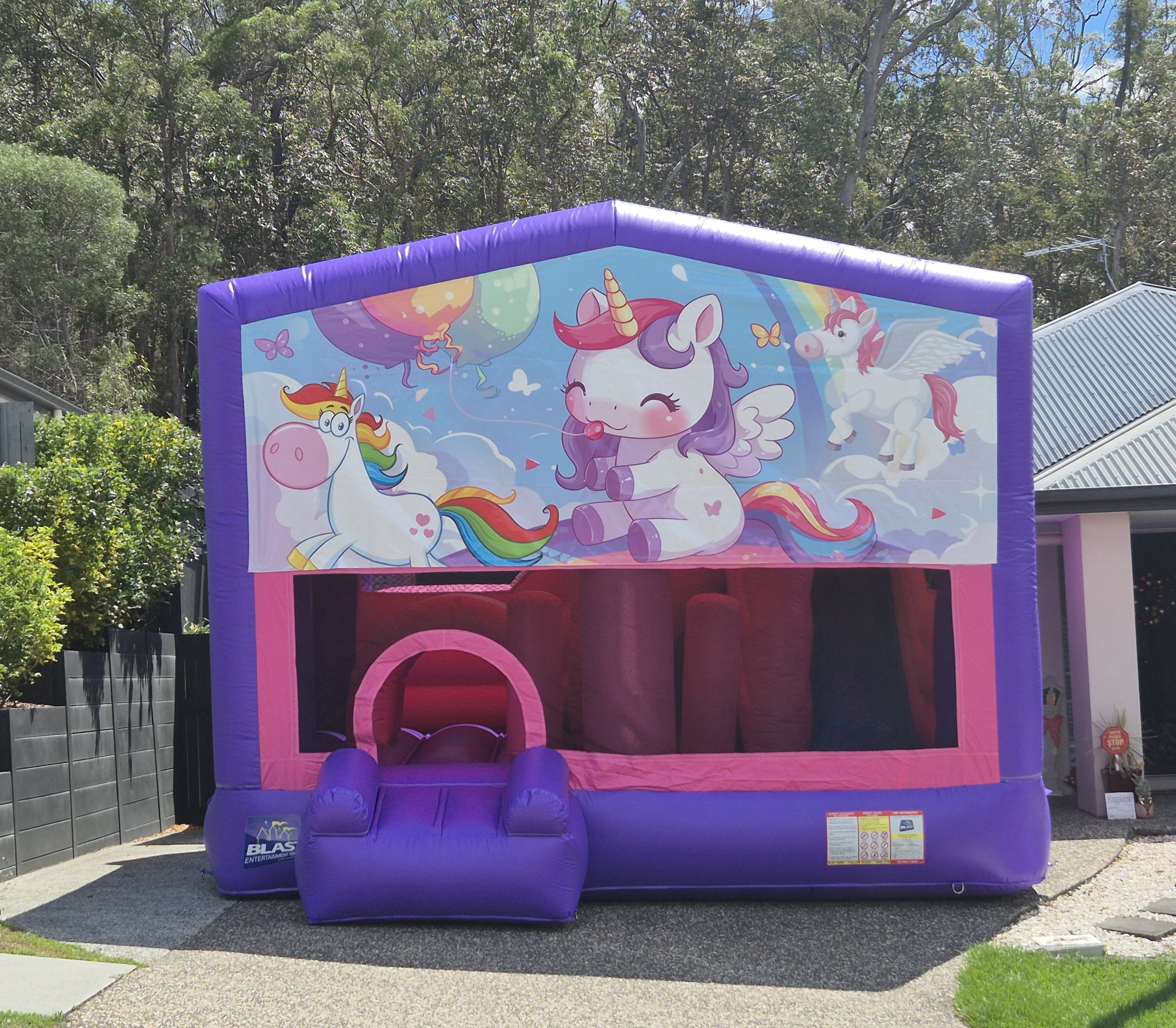 5x5 Unicorn Pink Obstacle Slide - Jumping Castle Hire in Gold Coast ...
