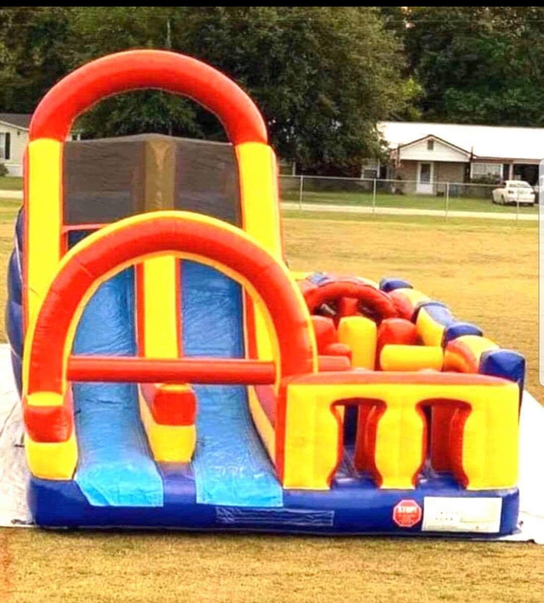 Obstacle Course/Dual lane slide - Hire in AL | Bouncers Inflatable Rentals