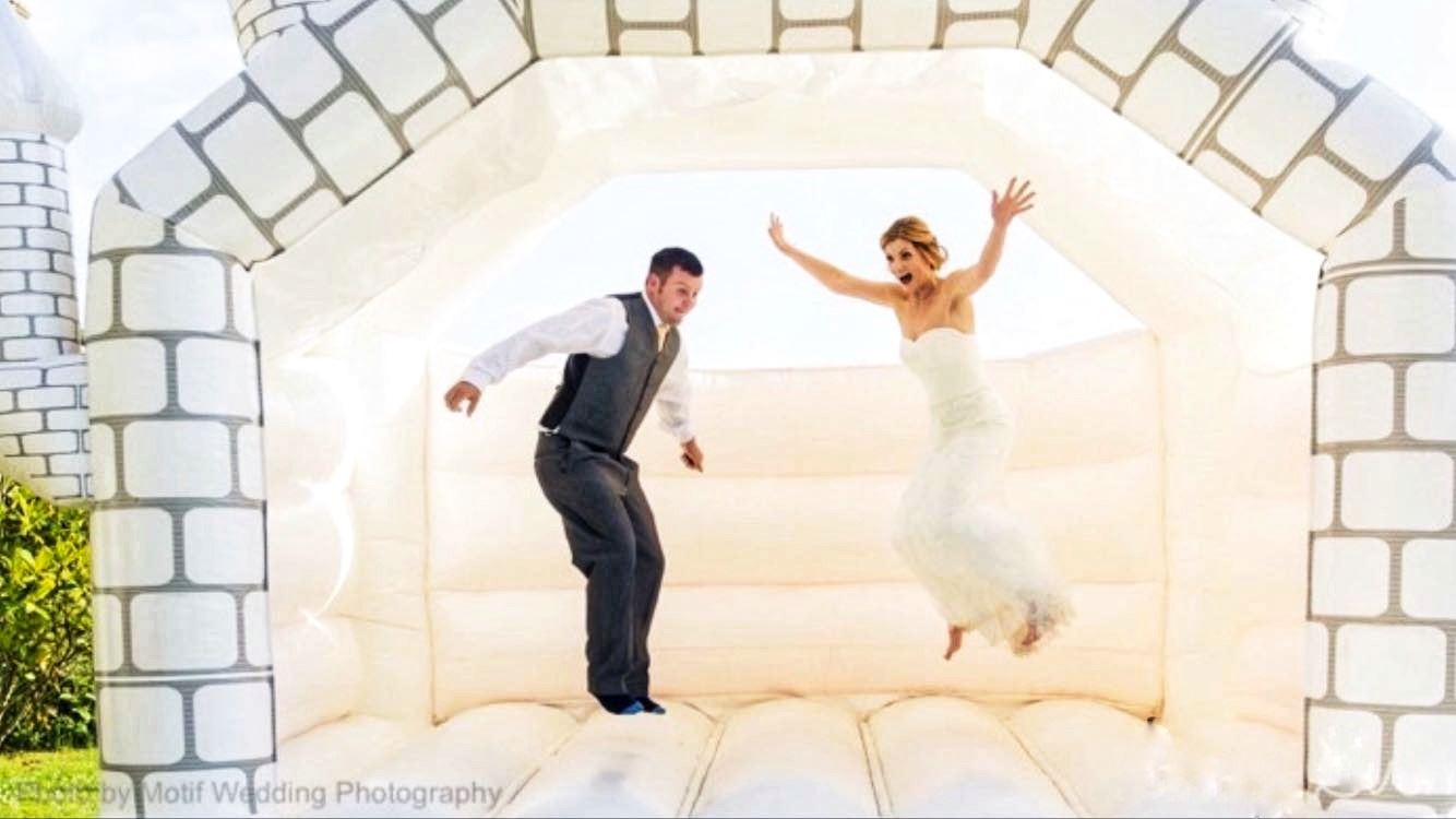 White Wedding Bouncy Castle hire Gloucester