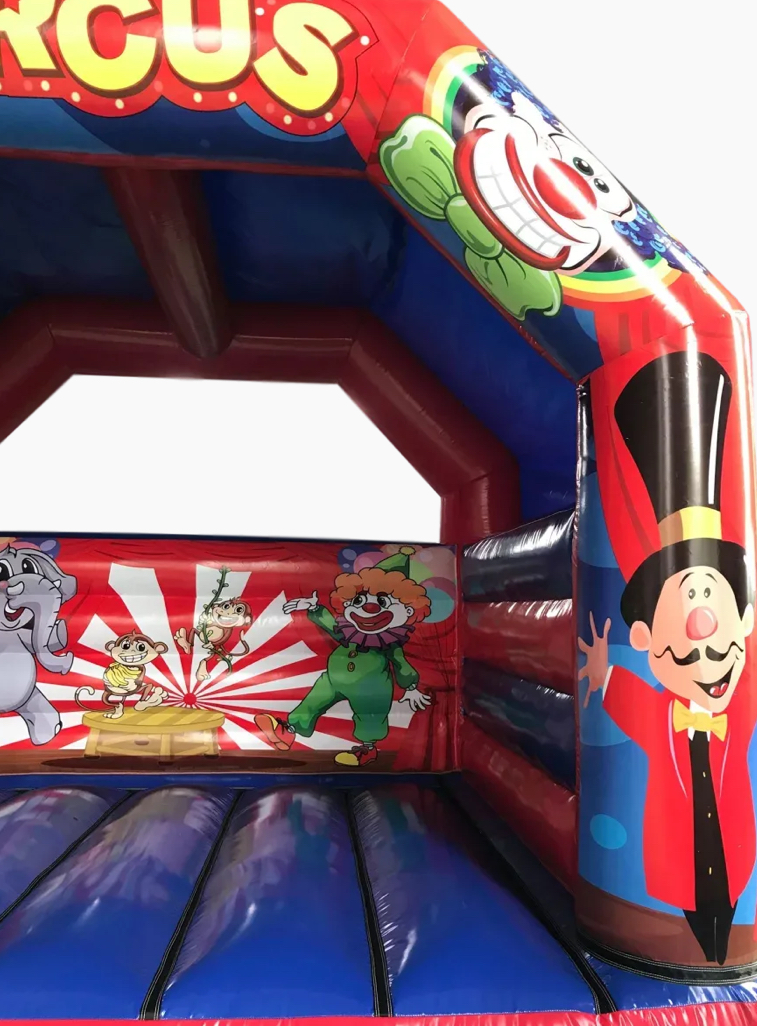 Large Circus Bouncy Castle (Adult Capable) - Hire, Balloon Displays ...