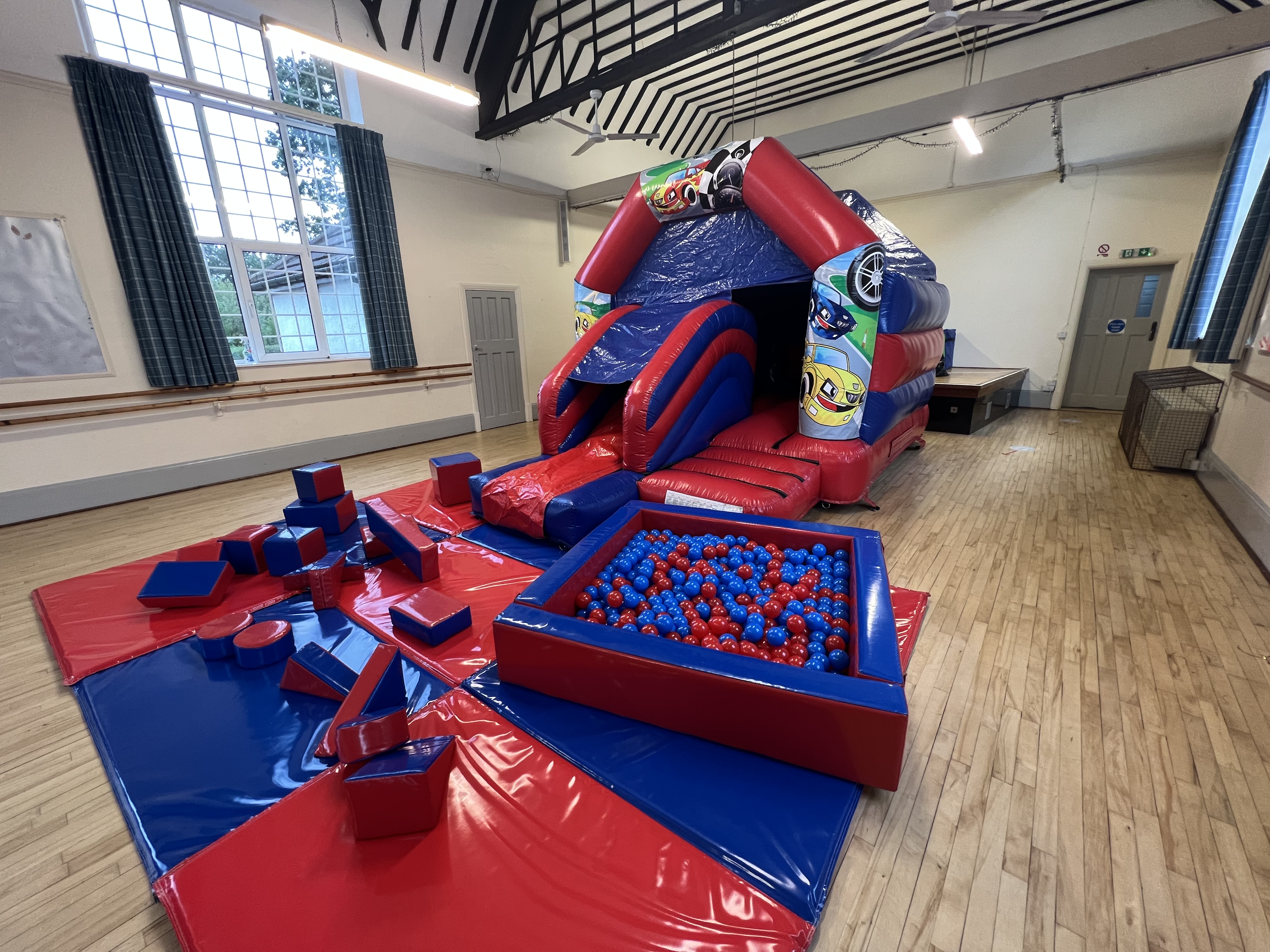 Cars Bounce N' Slide Soft Play Package - Red / Blue - Bouncy Castle ...