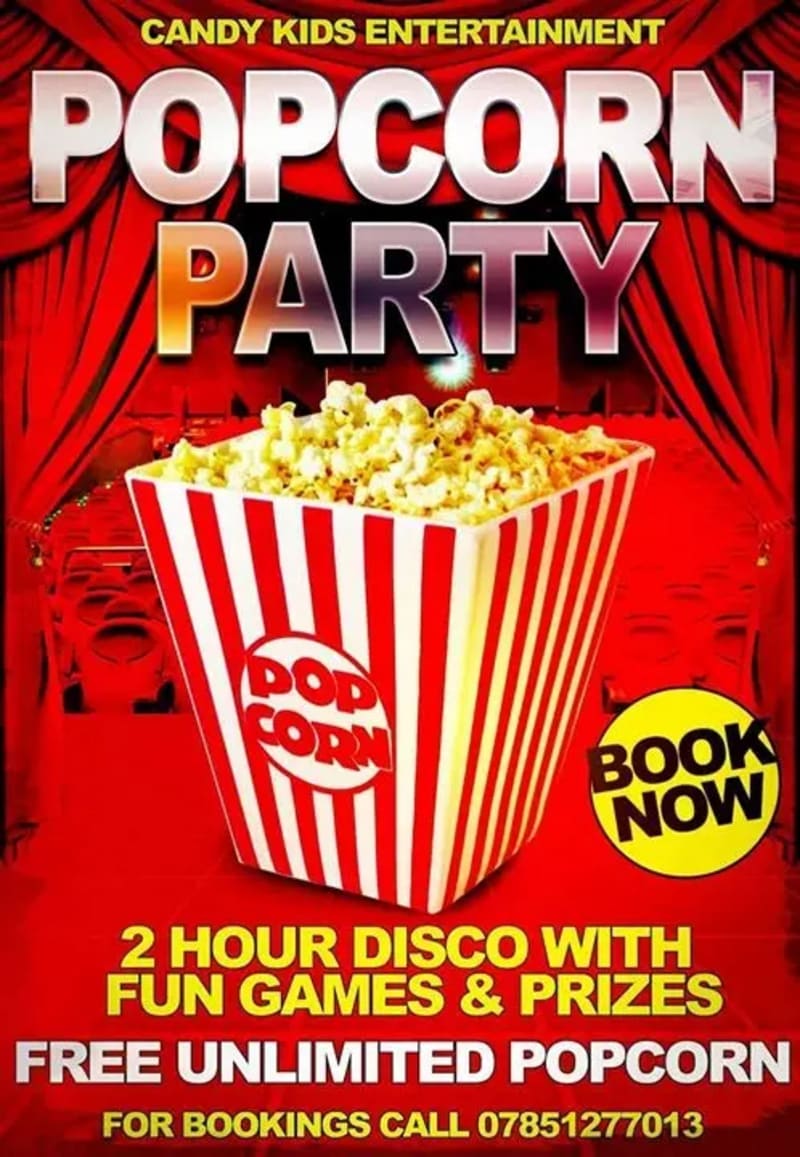 Pop Corn Party Package For Children Party