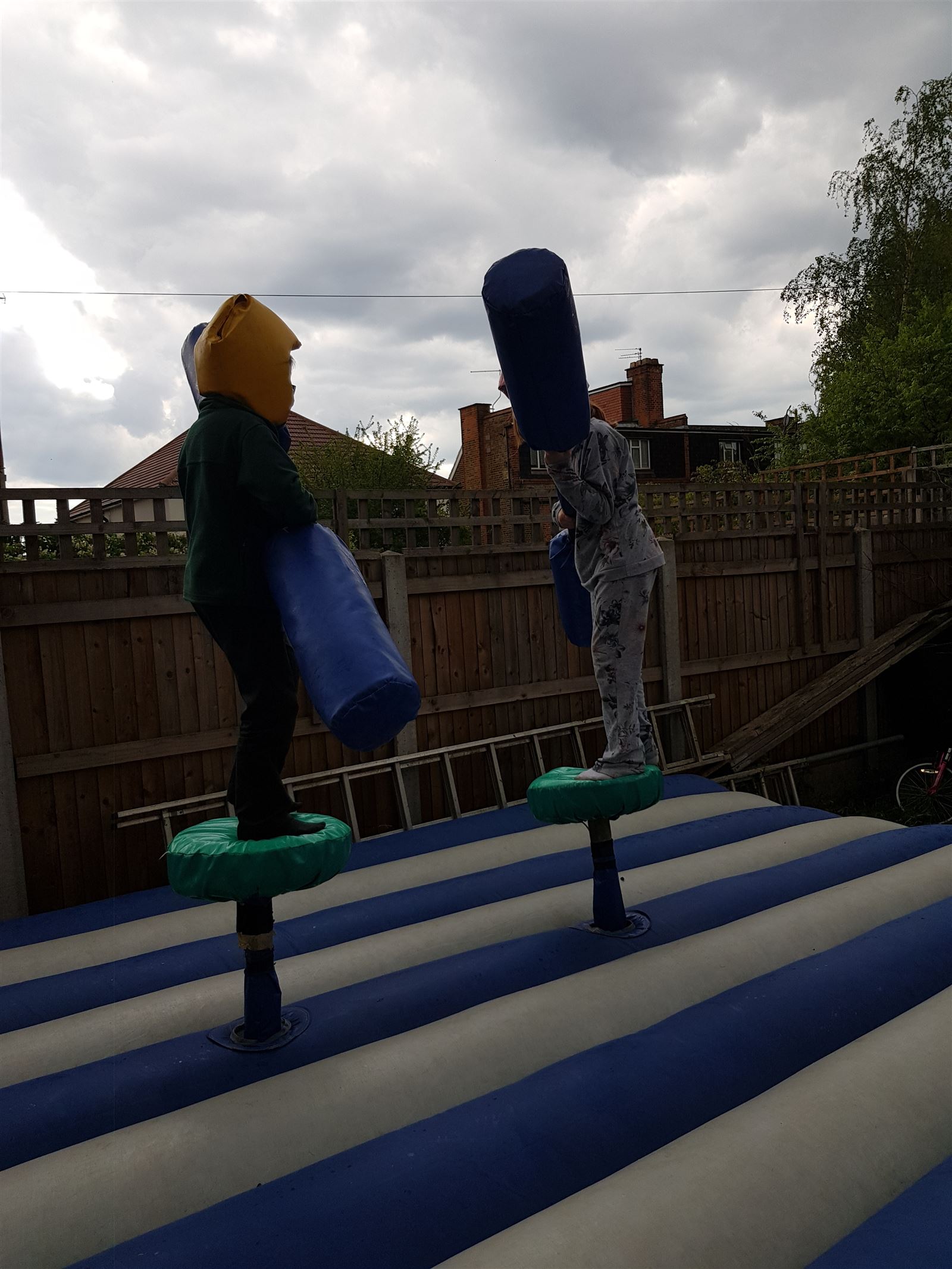 Gladiator Duel with safety hats + 4 x Duel Sticks. - Bouncy Castle Hire ...