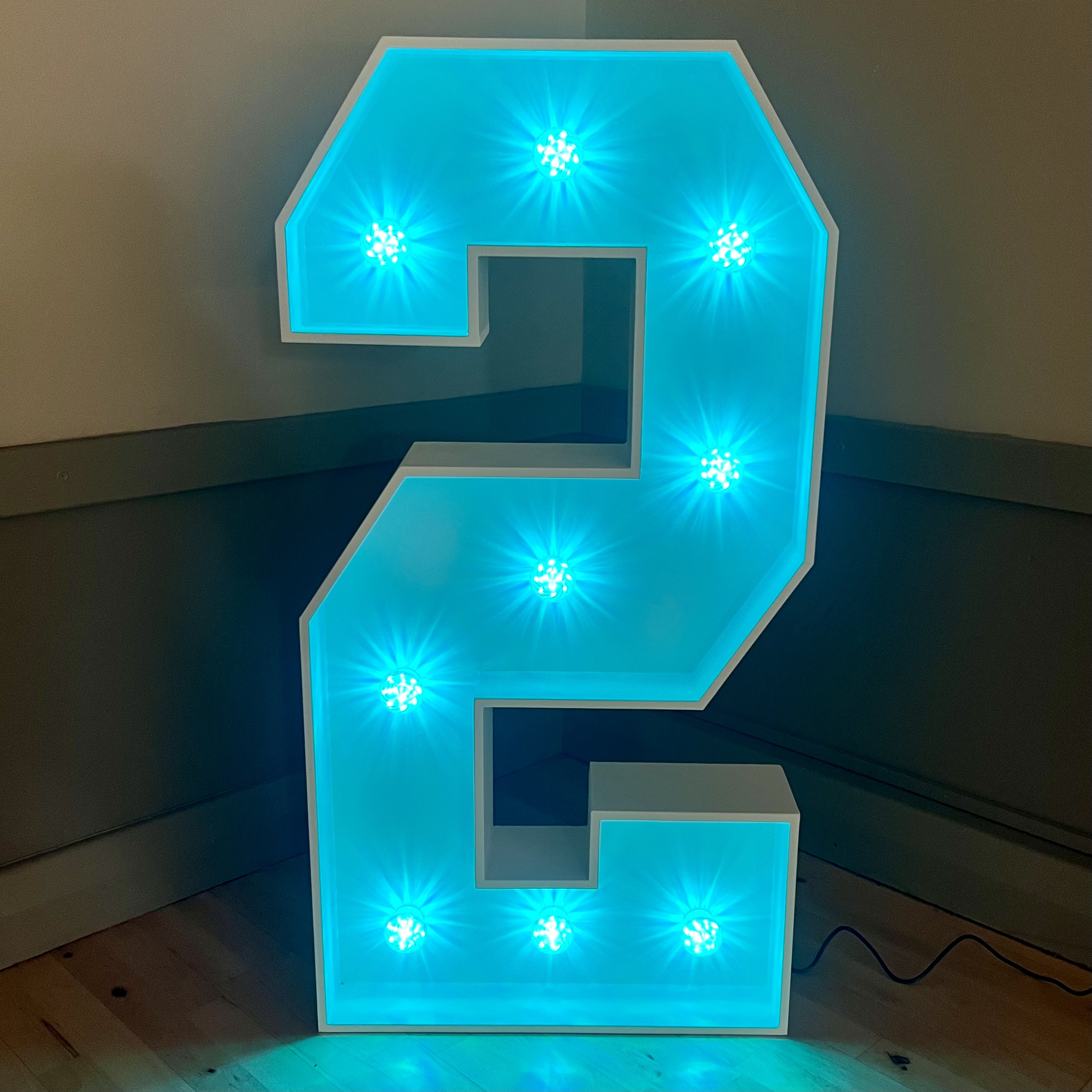 Light-Up LED Number 2 - Bouncy Castle Hire in Crowborough, Tunbridge ...
