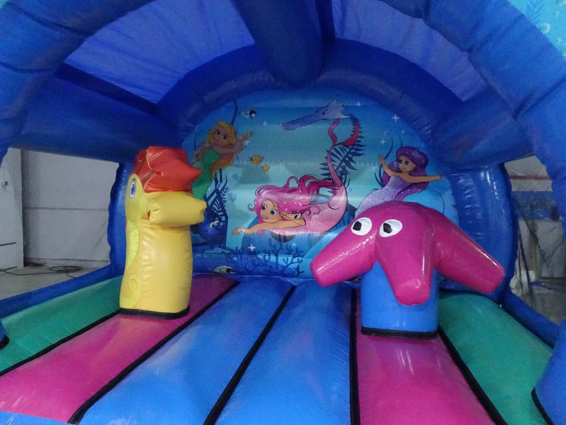 Mermaid Curved Bouncy Castle - Bouncy Castle Hire in Bishops Stortford ...