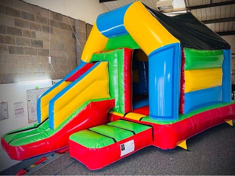 Multicolour Bounce & Slide Combi Bouncy Castle | Birmingham
