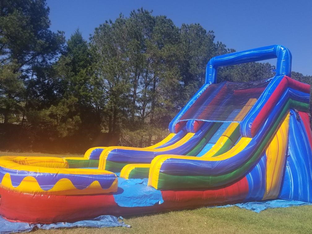 Fun Dual 18ft double lane slide - Hire in FL | Gloria James Event Rentals