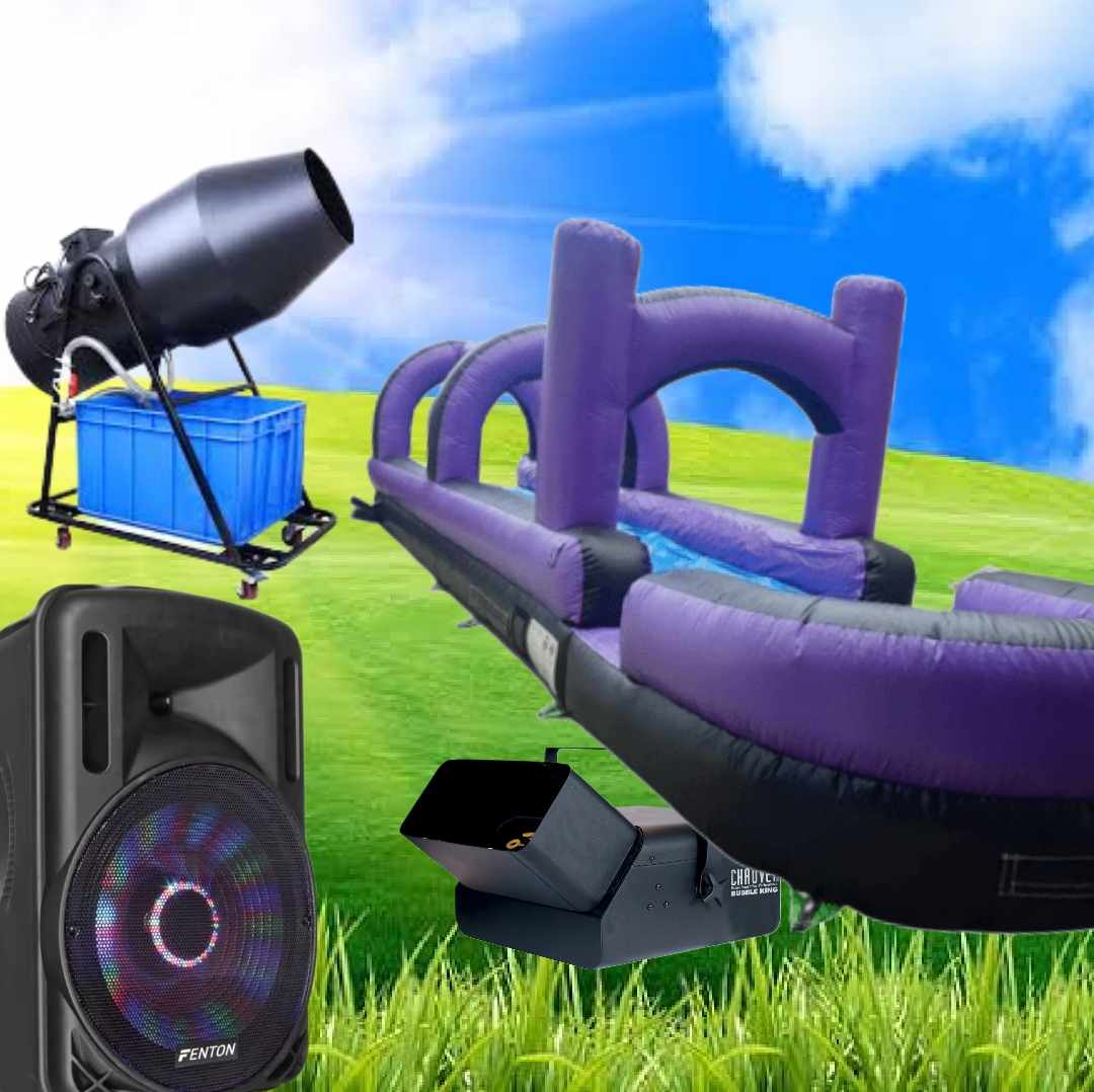 Send It Party Package - Inflatable Slide, Foam Cannon & More for $500!
