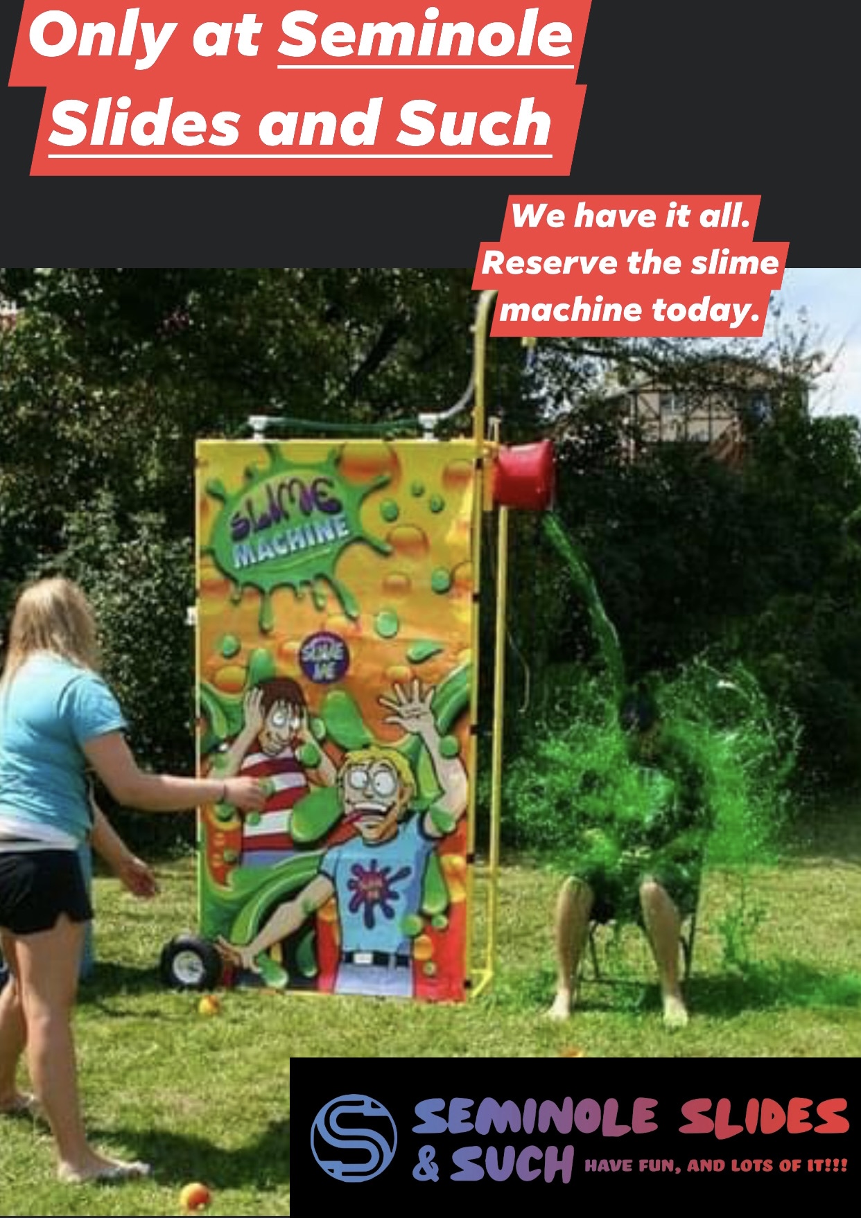 Slime Machine - Rent in Florida | Seminole Slides and Such