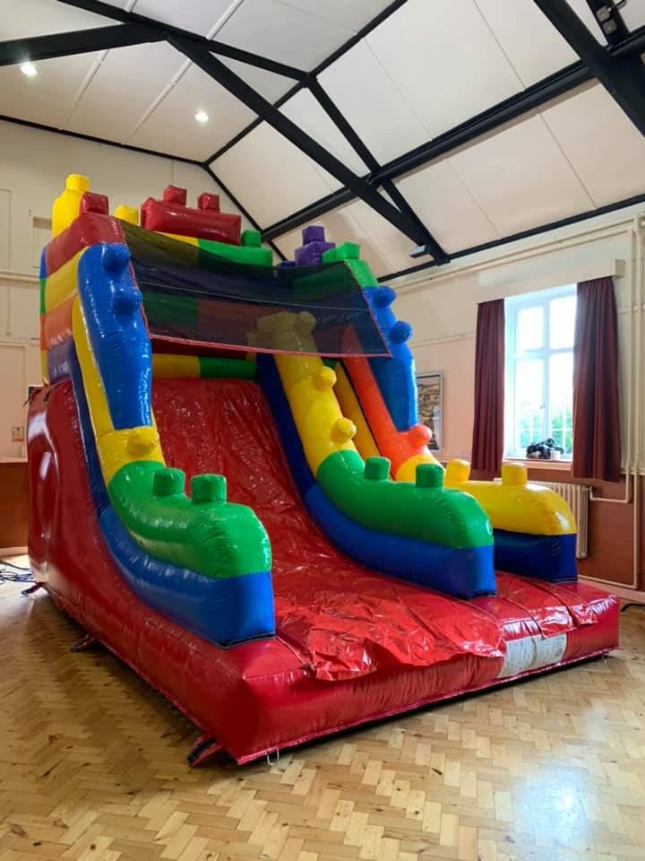 Building blocks-style Slide 8 foot platform - Bouncy Castle Hire in ...