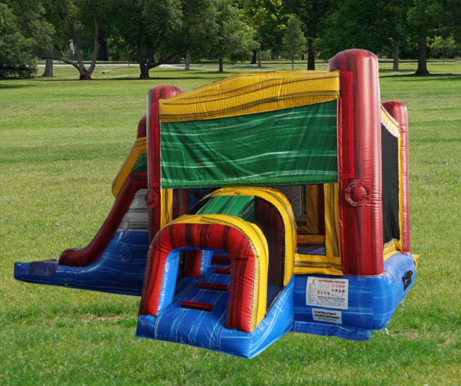 Hybrid Double Lane Combo WET - Bouncy Castle Hire in Wangara WA | Perth ...