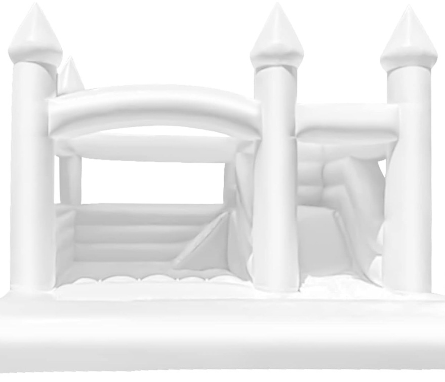 Modern White Bounce House with Slide Houston | Toddler Bounce Rental