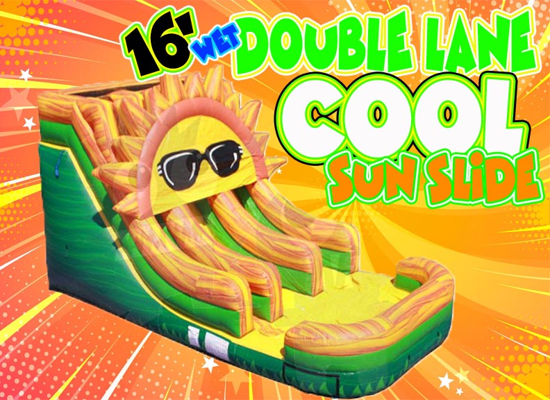 16' Double Lane COOL Sun Water Slide for rent Sacramento party rentals