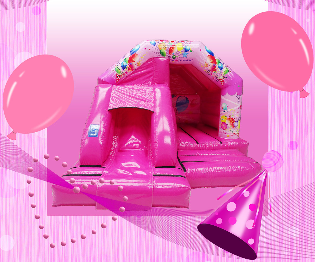 Pink Bouncy Castle - Bouncy Castle Hire - Party Idea - Northampton
